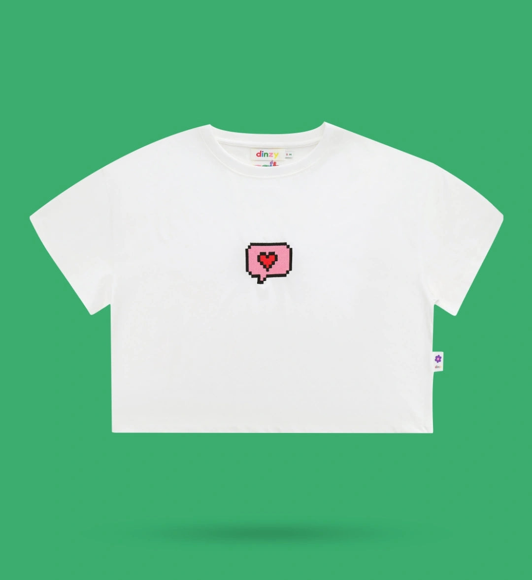 Heart Cropped T-Shirt – Dinzy